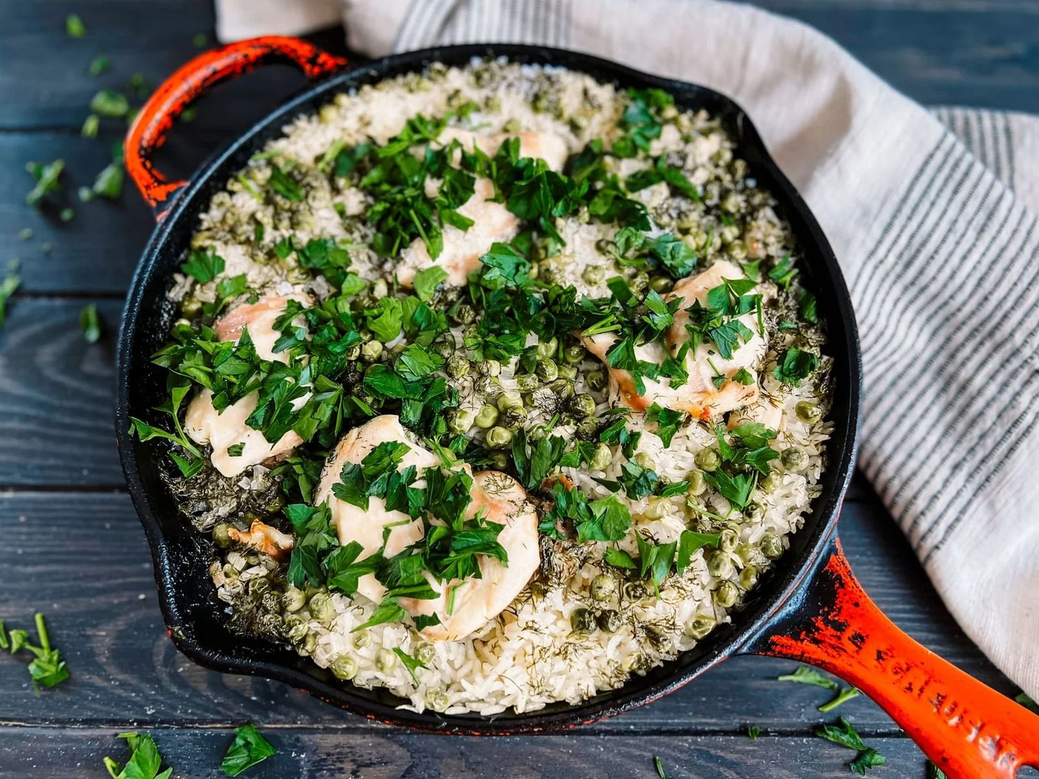 Lemon, Dill, Chicken & Rice Skillet — The Trail To Health