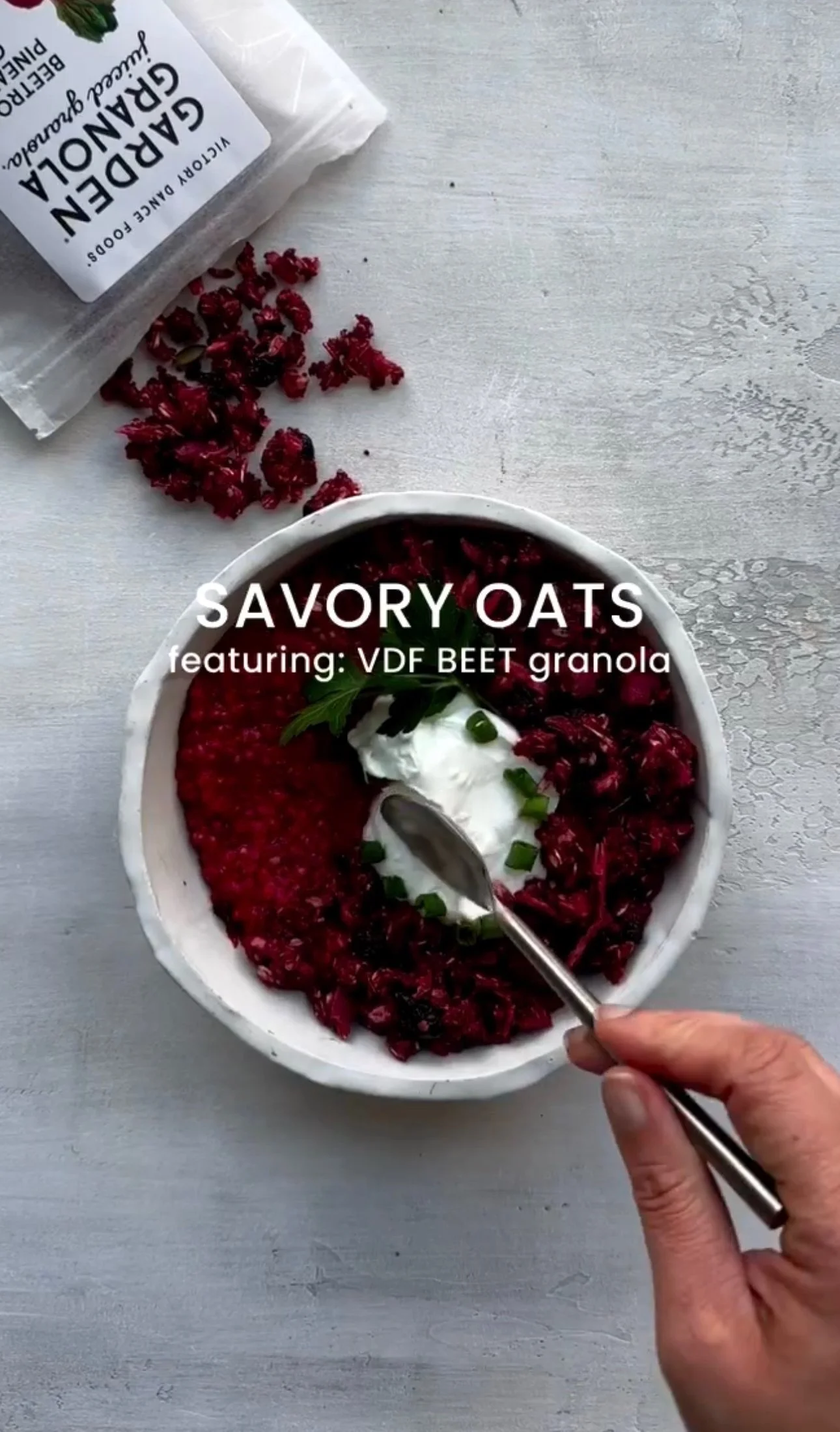 Roasted Beet Savory Oats Bowl — VICTORY DANCE FOODS