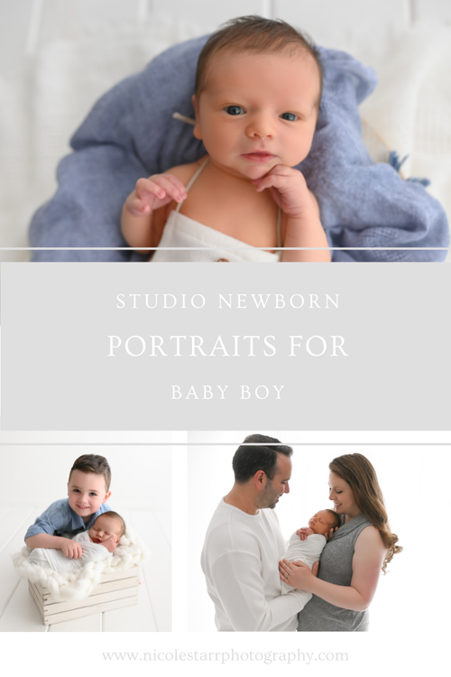 Classic Studio Newborn Portraits for Baby Boy — Saratoga Springs Baby ...
