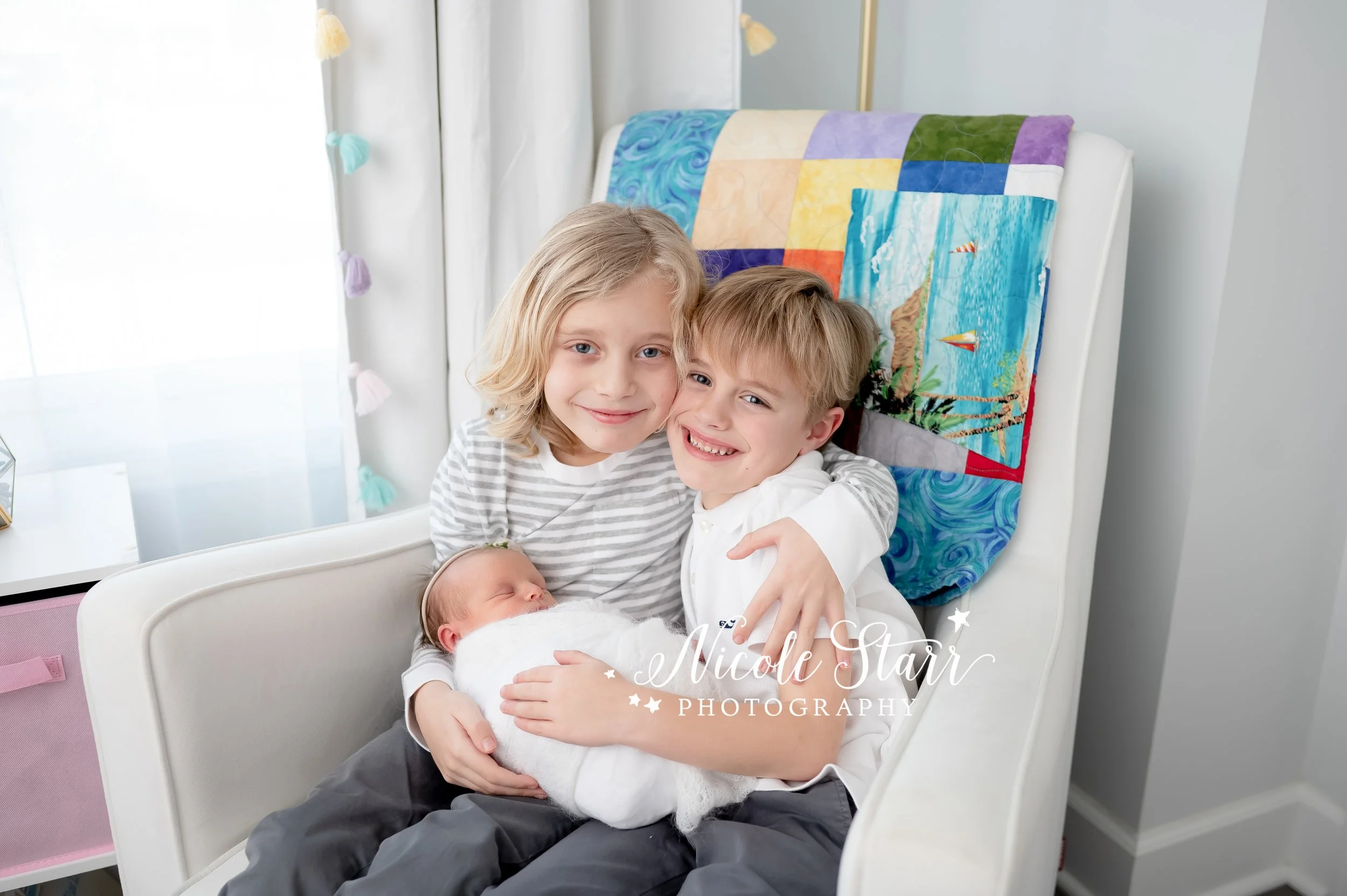 An in-home lifestyle newborn session with two big brothers — Saratoga ...