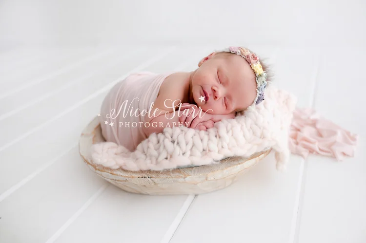 Cozy studio newborn portrait session for Winter Lily | Saratoga Springs ...