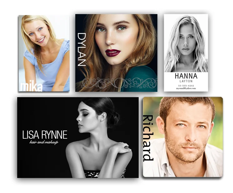 Headshot printing, Comp Cards, Headshot reproductions, printing and design