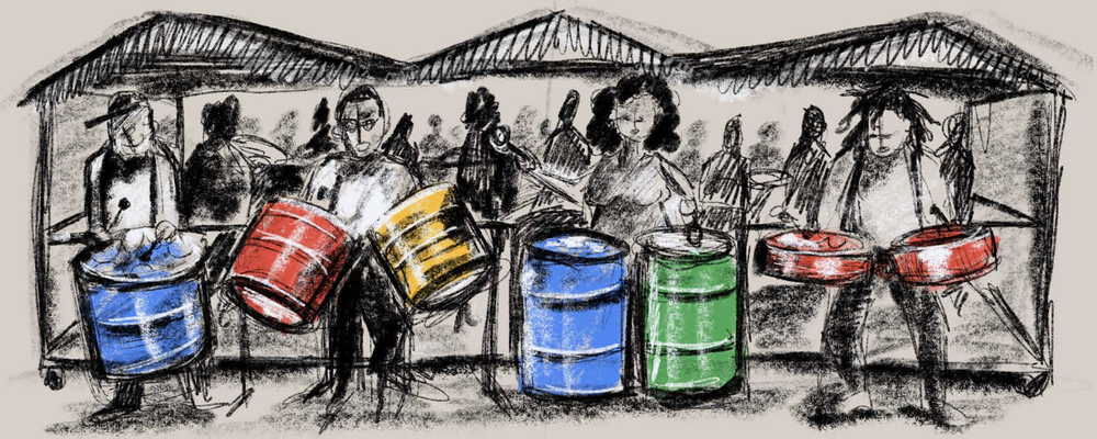 Steel Pan Drums Drawings