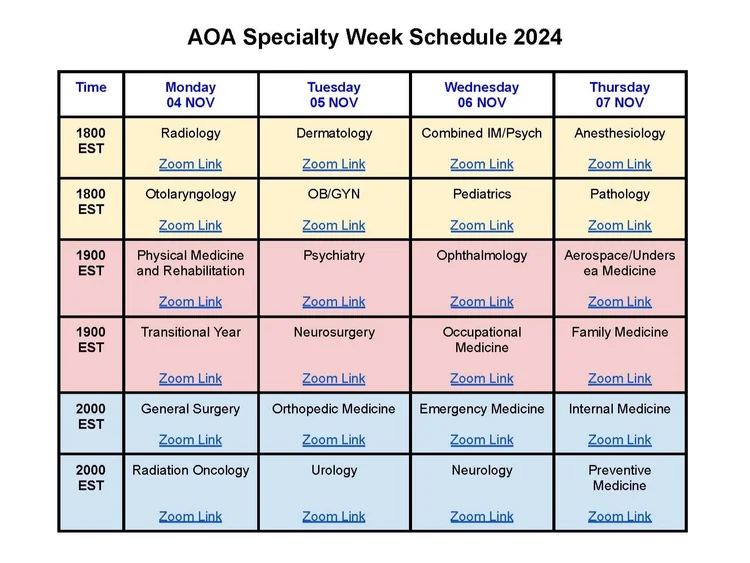 Military Specialty Week — USU AOA