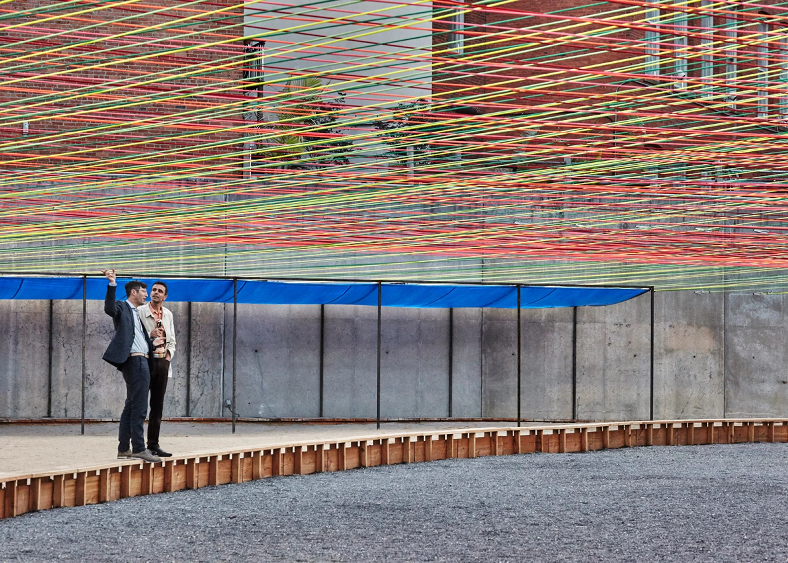 This Colourful Rope Installation @ The MoMA PS1 courtyard — Banded Purple