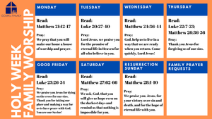 Journey Through Holy Week as a Family — GOSPEL FAMILY MINISTRIES