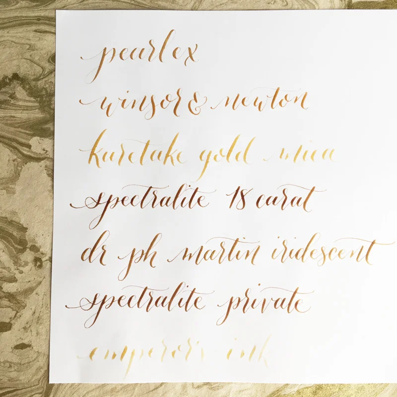 The Best Gold Calligraphy Inks! — Crooked Calligraphy