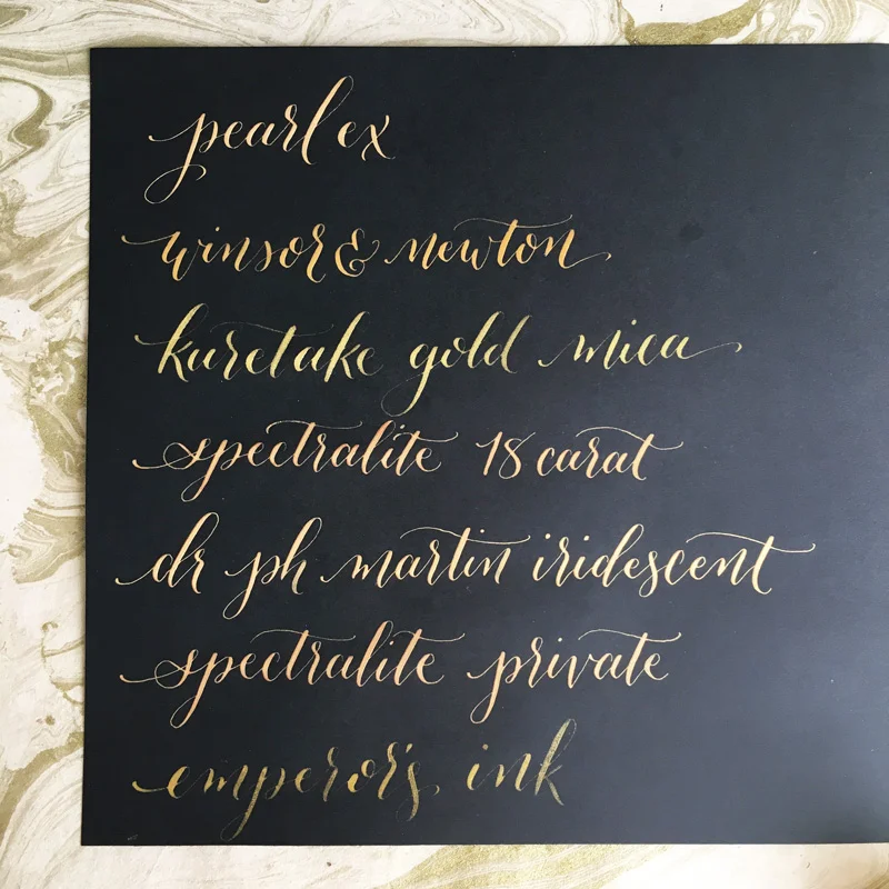 The Best Gold Calligraphy Inks! — Crooked Calligraphy