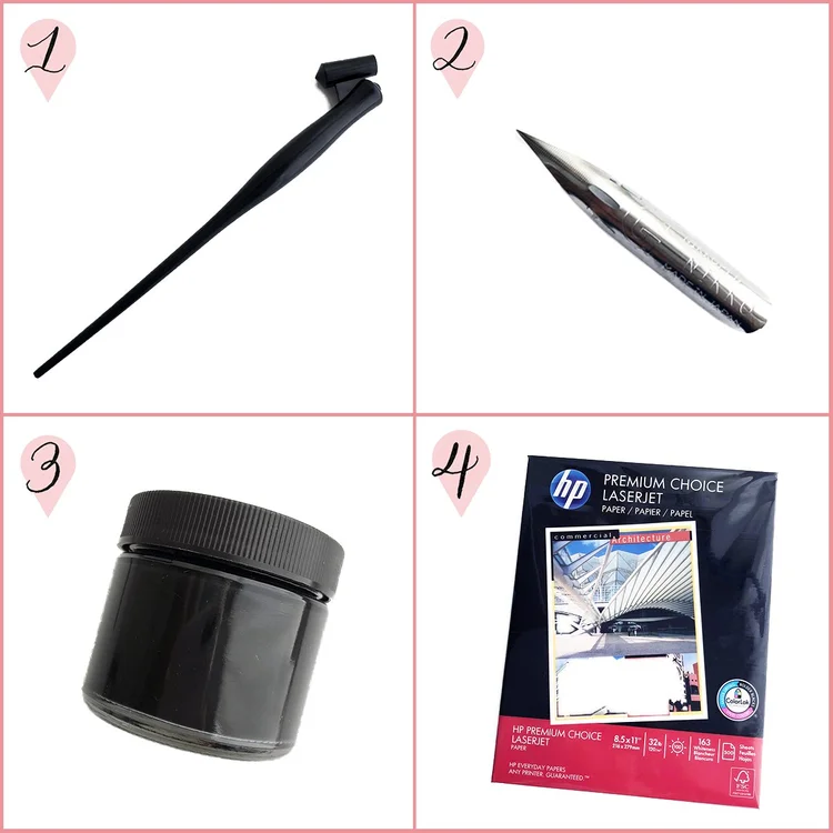 Ultimate Beginner's Guide to Pointed Pen Calligraphy [FREE WORKSHEET ...