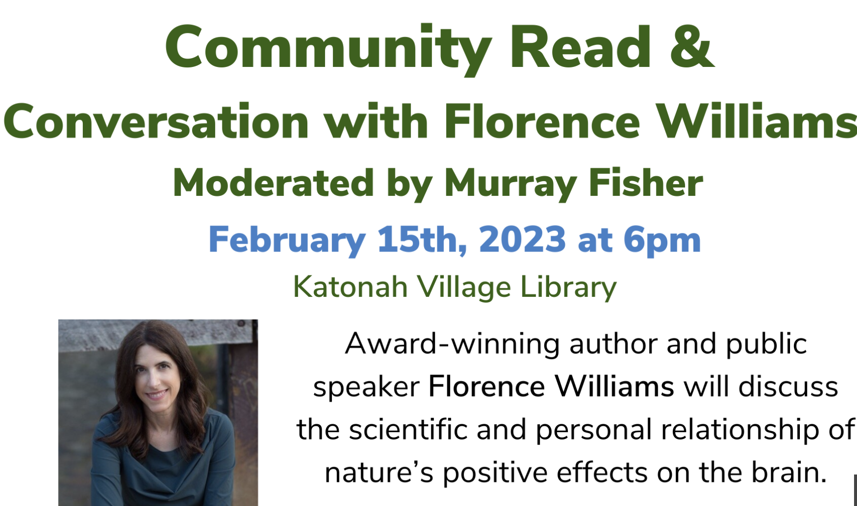 Events — Florence Williams