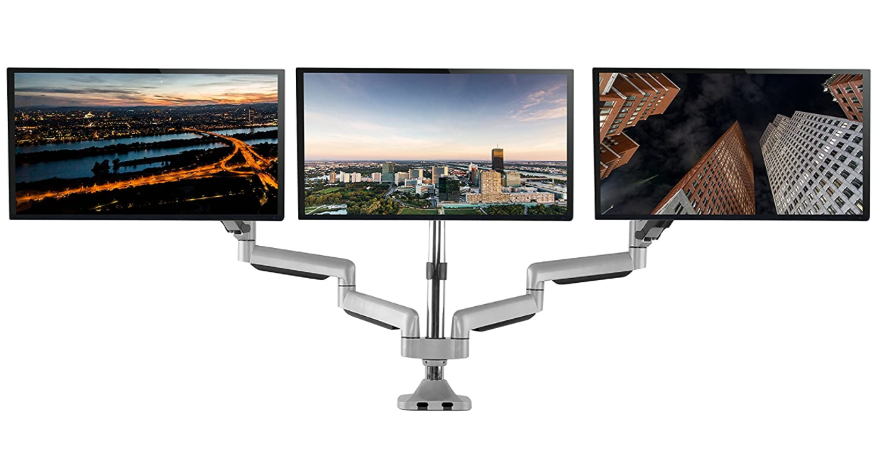 Best triple monitor stand in 2022 - How to install a three monitor Stand