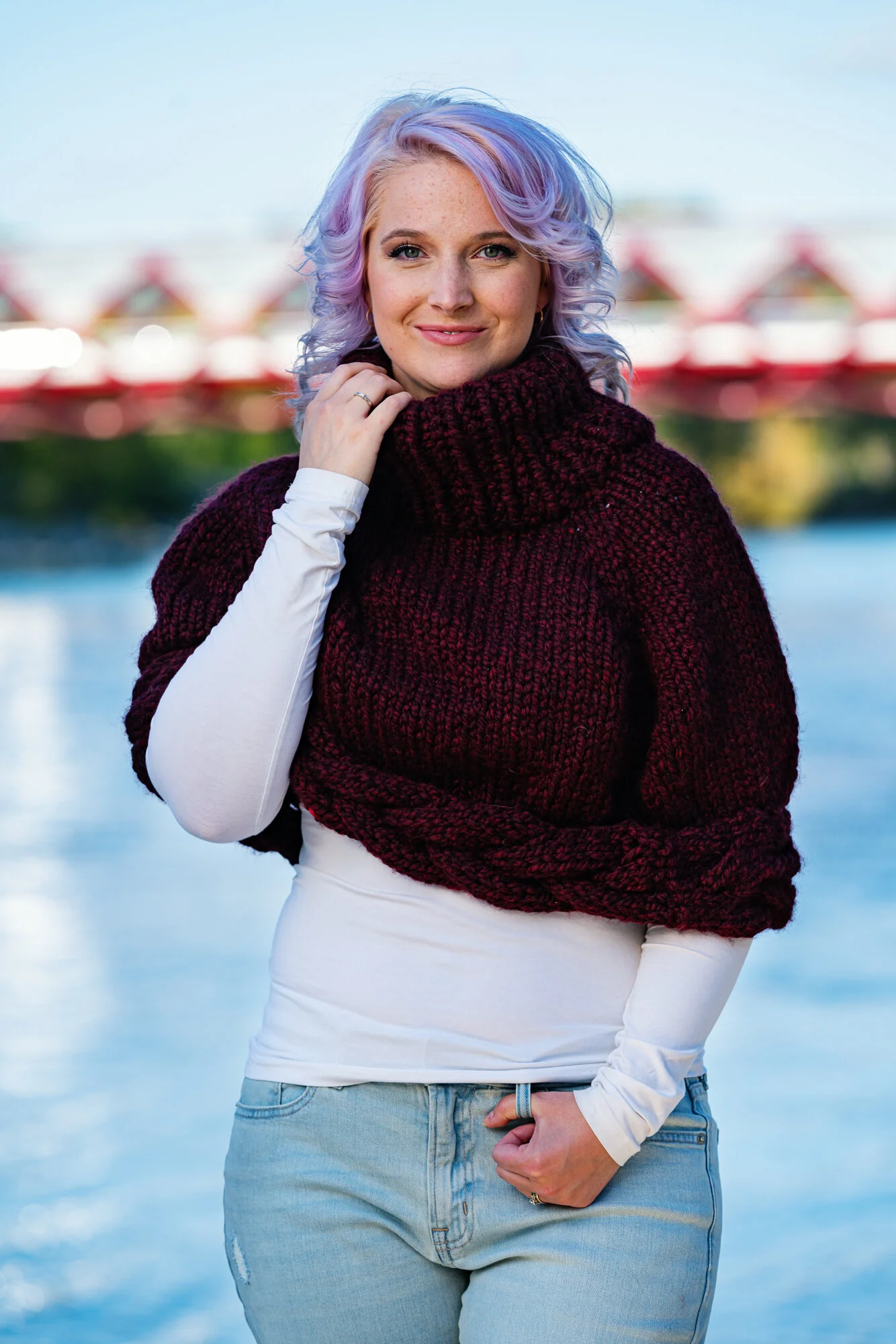 THE PERFECT OFFICE KNIT - BRAIDED PONCHO — Knitatude