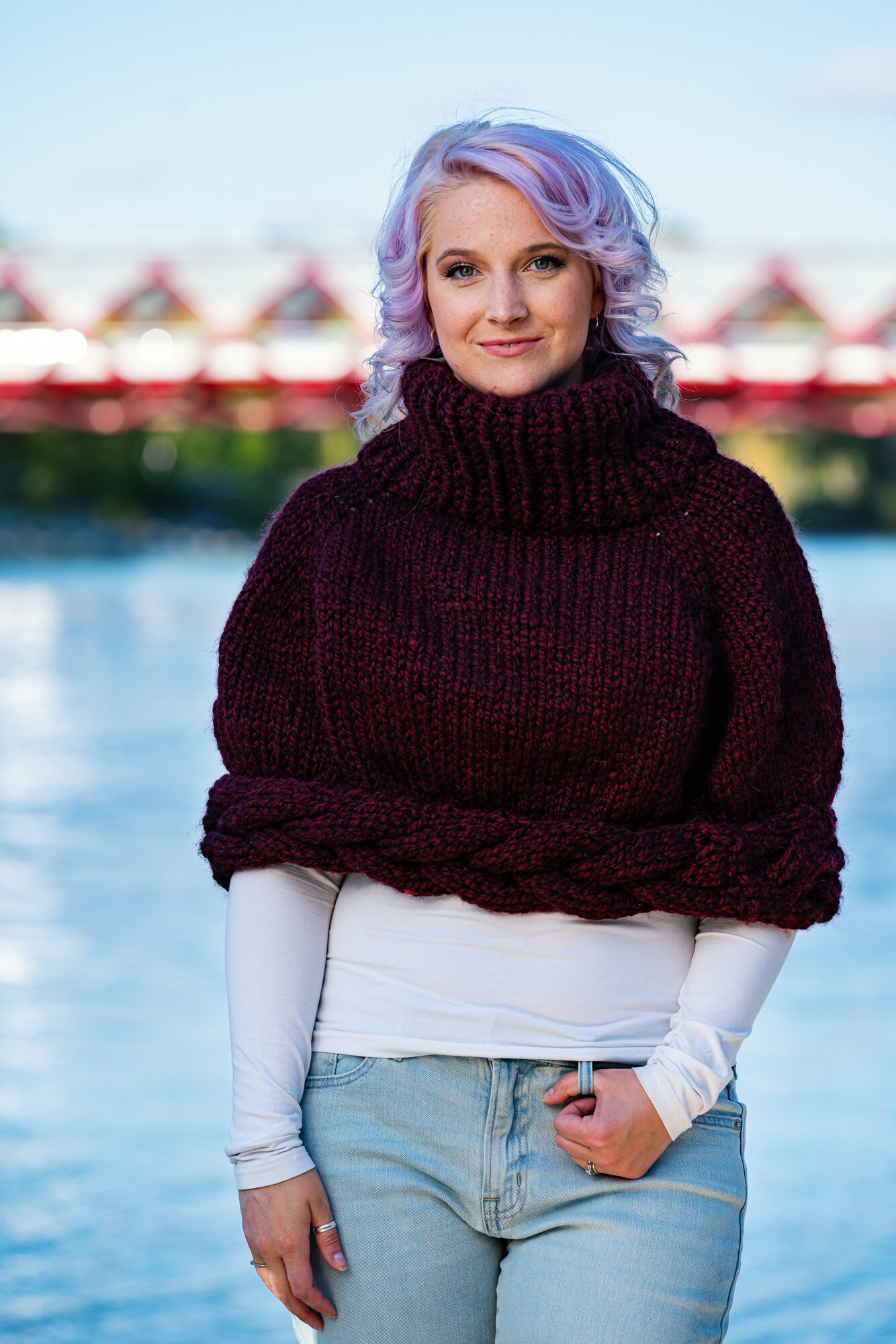 THE PERFECT OFFICE KNIT - BRAIDED PONCHO — Knitatude
