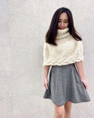 THE PERFECT OFFICE KNIT - BRAIDED PONCHO — Knitatude