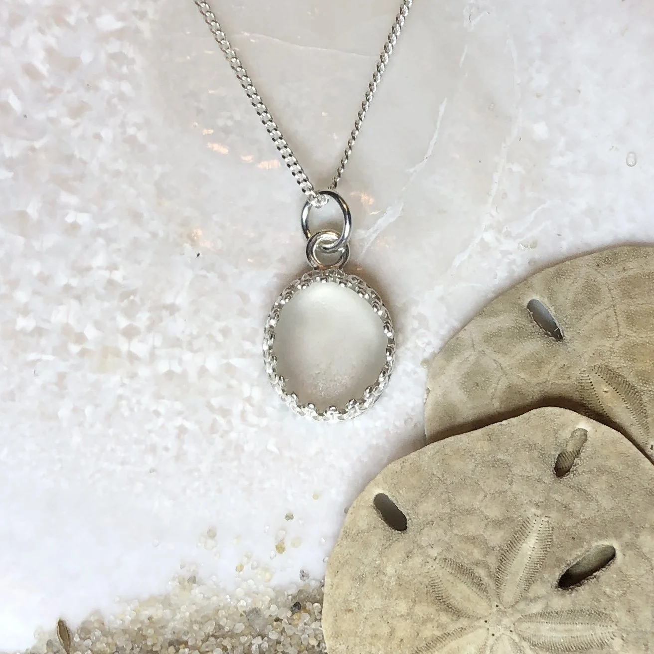 Janet Payne Jewelry Cape May Diamond necklace in a sterling silver open ...