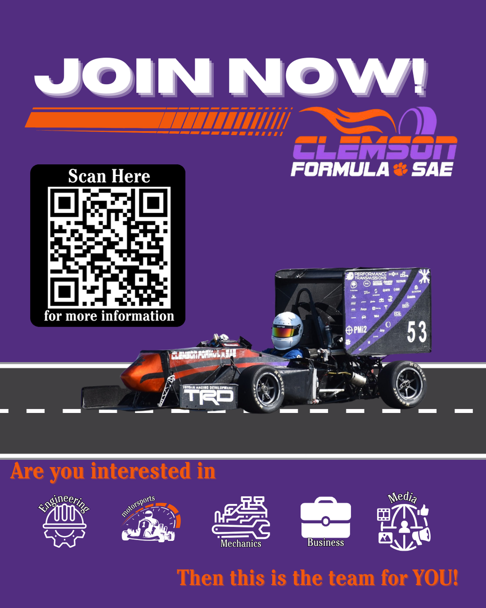Join the Team — Clemson Formula SAE