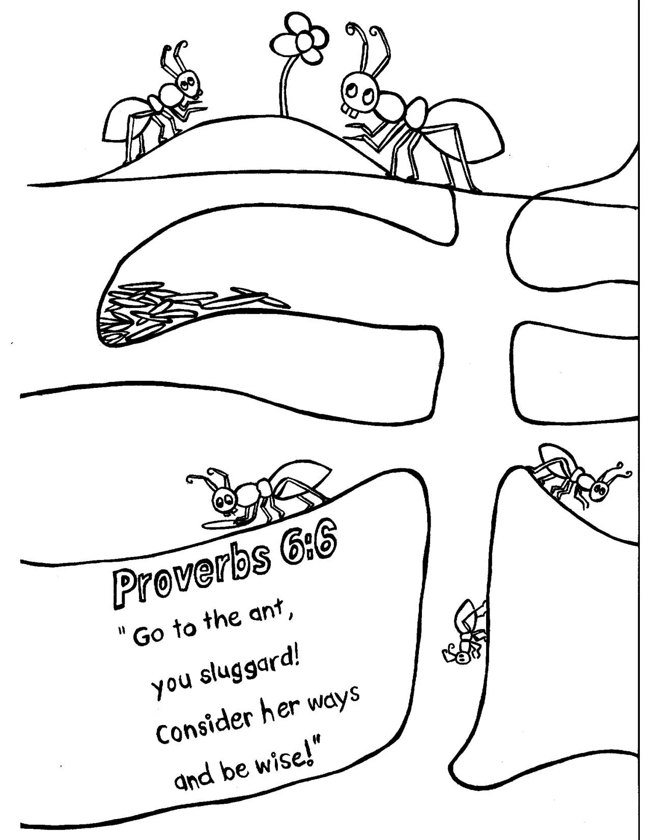 Coloring Pages Proverbs 6 6 Coloring Pages