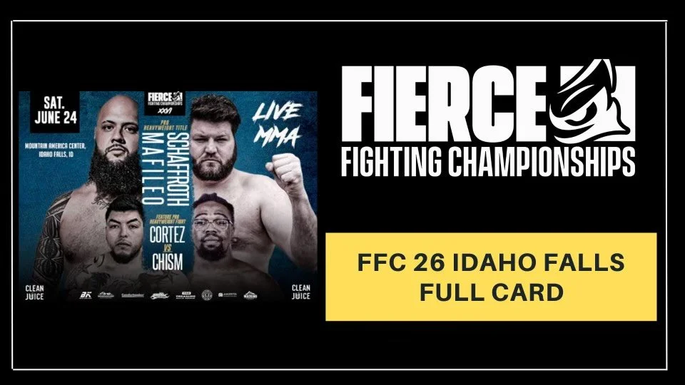 Fierce Fighting Championship 26 - Saturday June 24th @ Mountain America ...