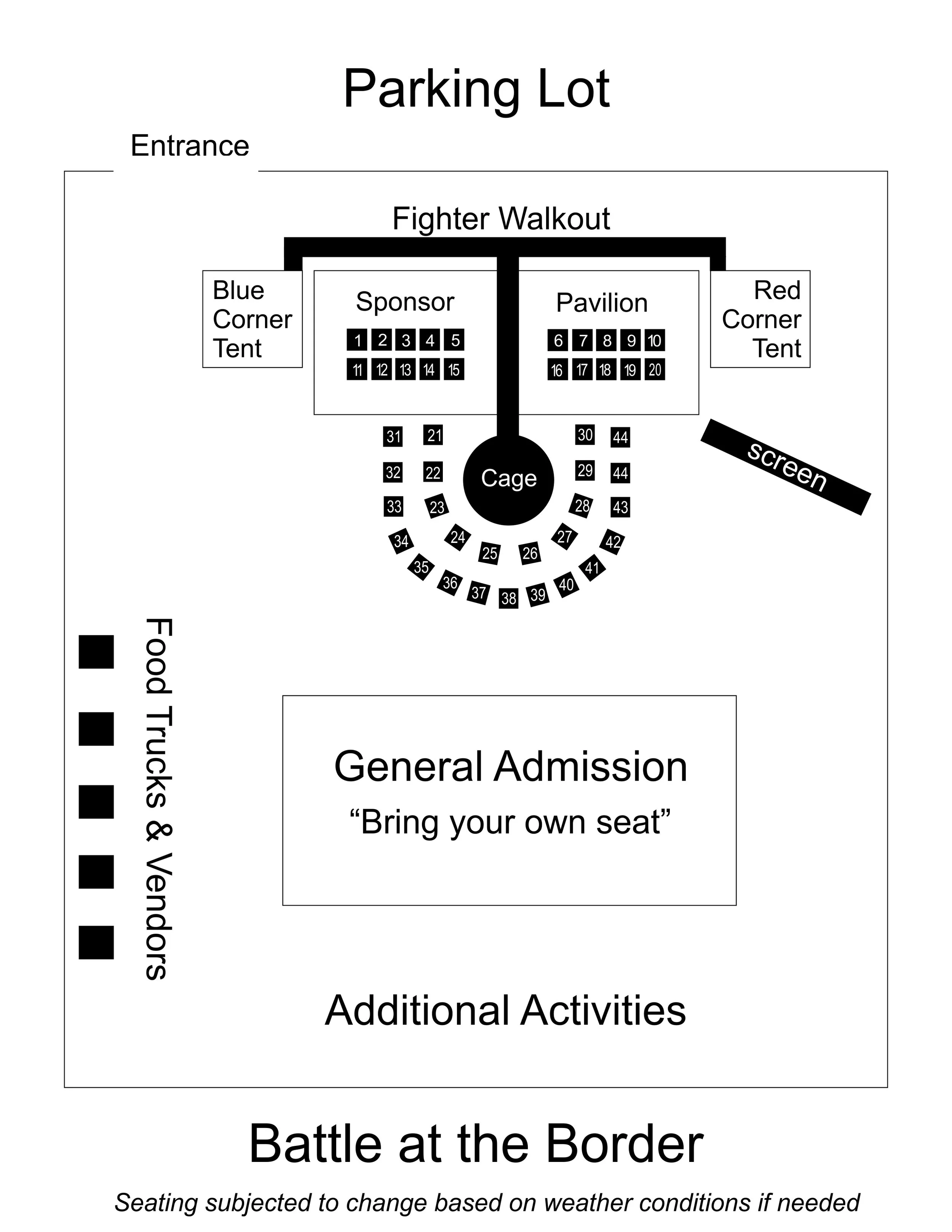 Tickets - Sept. 14th "Battle at the Border" — Fierce Fighting Championship