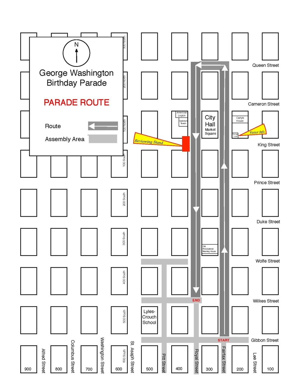 2026 Parade Route — George Washington Birthday Celebration