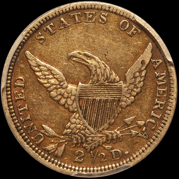 Quarter Eagle. 1838-C Charlotte $2.50 gold coin. PCGS EF45 CAC. | Rare ...