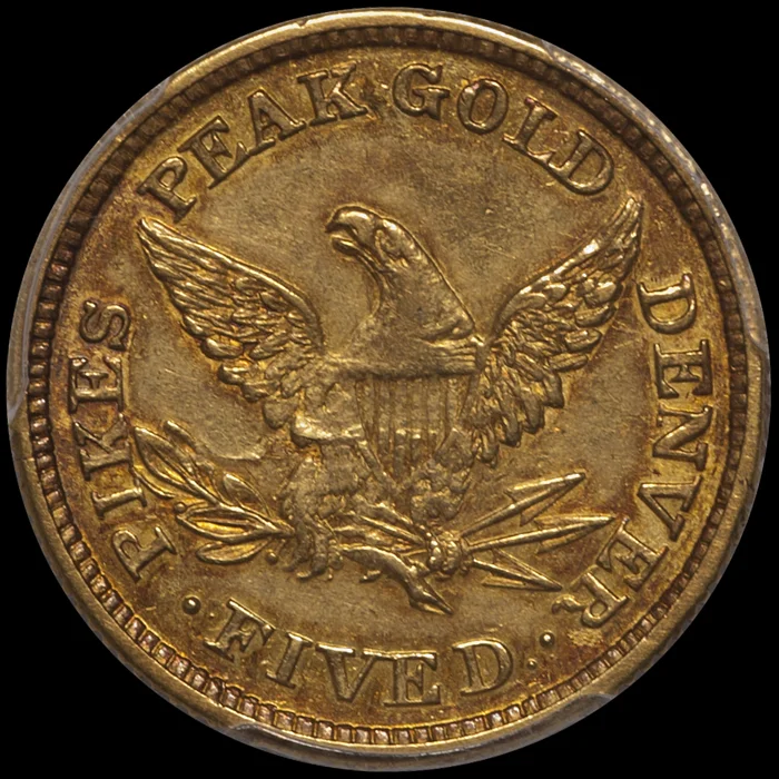SOLD - $5.00 - 1860 Clark Gruber PCGS AU55 CAC | Rare Gold Coins ...