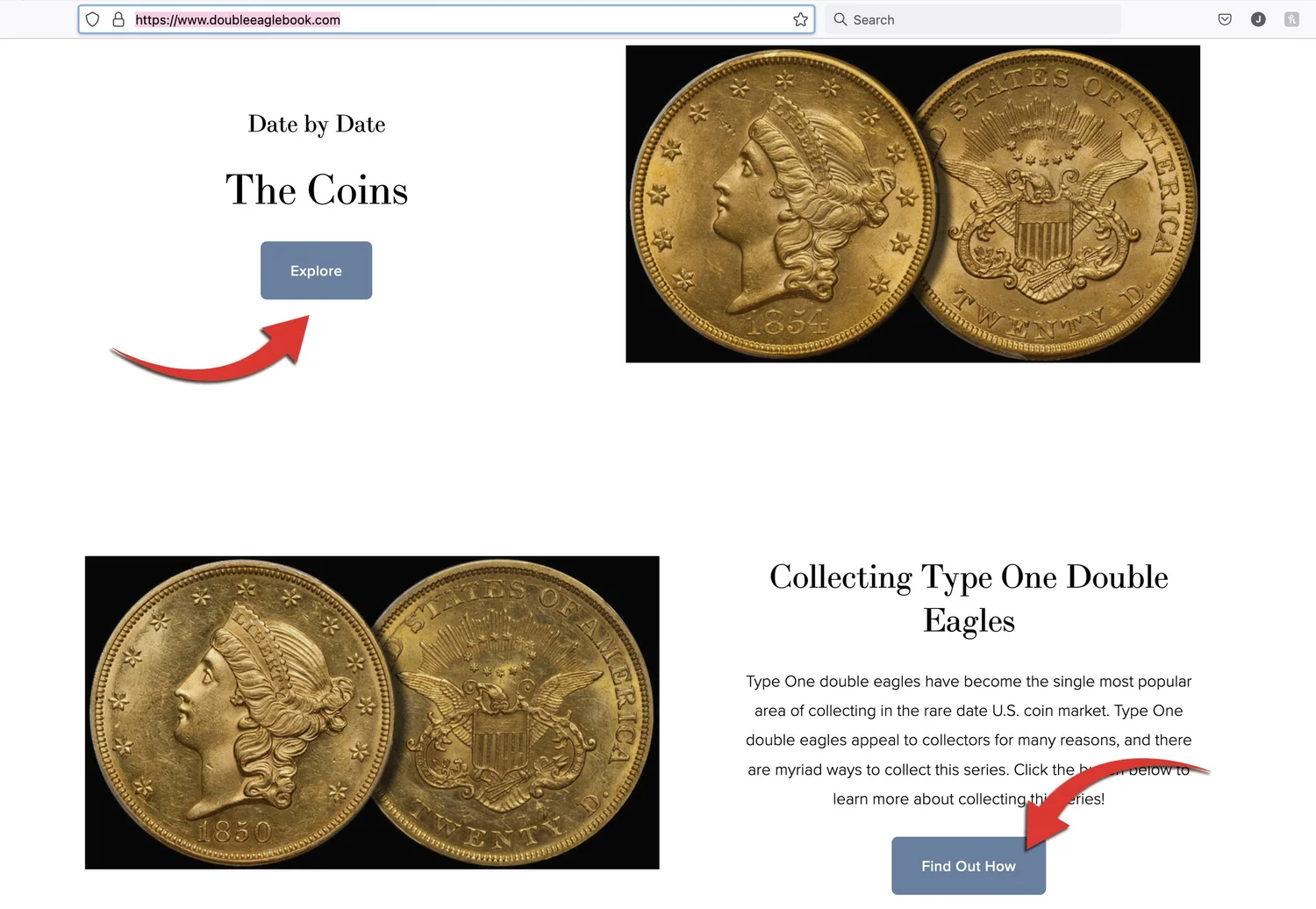 Type One Double Eagles Online Guide | Douglas Winter Numismatics | Rare ...