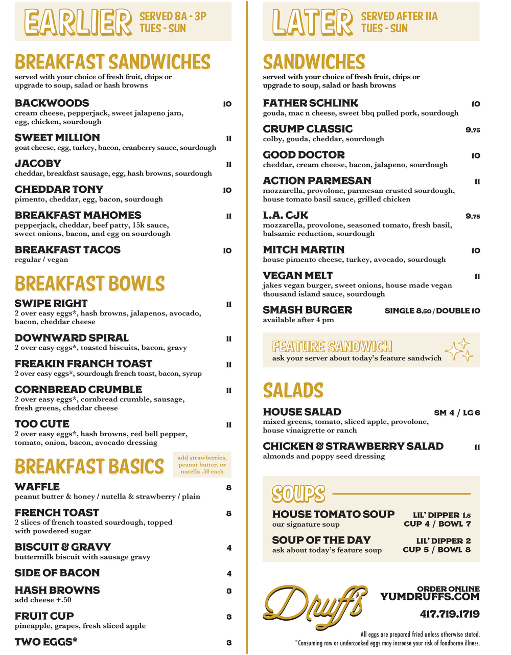 Food Menu — Druff's