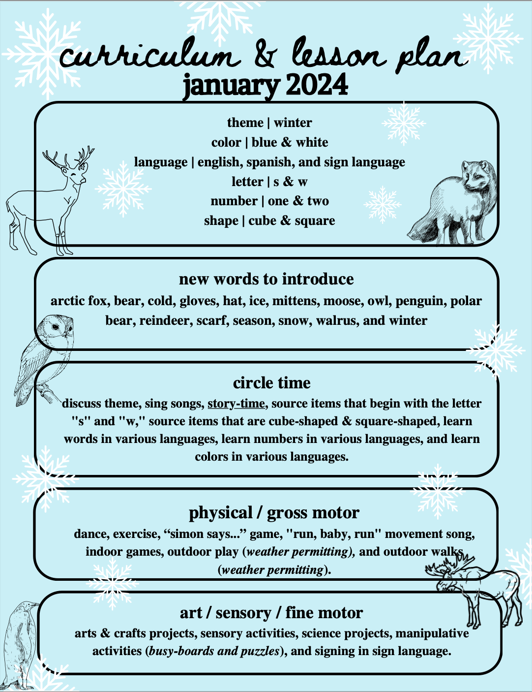 curriculum & lesson plans — caterpillar care