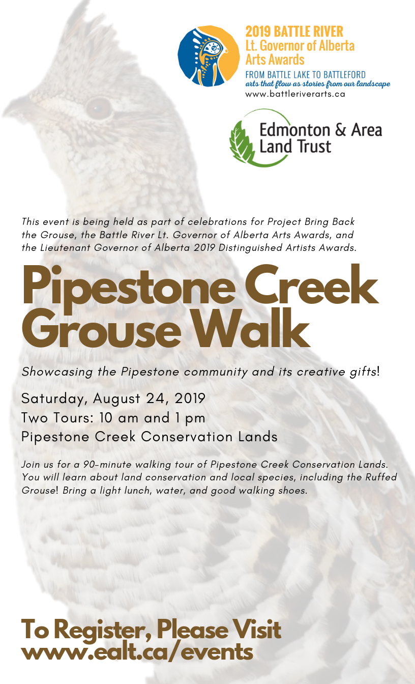 Pipestone Creek Grouse Walk — Edmonton & Area Land Trust