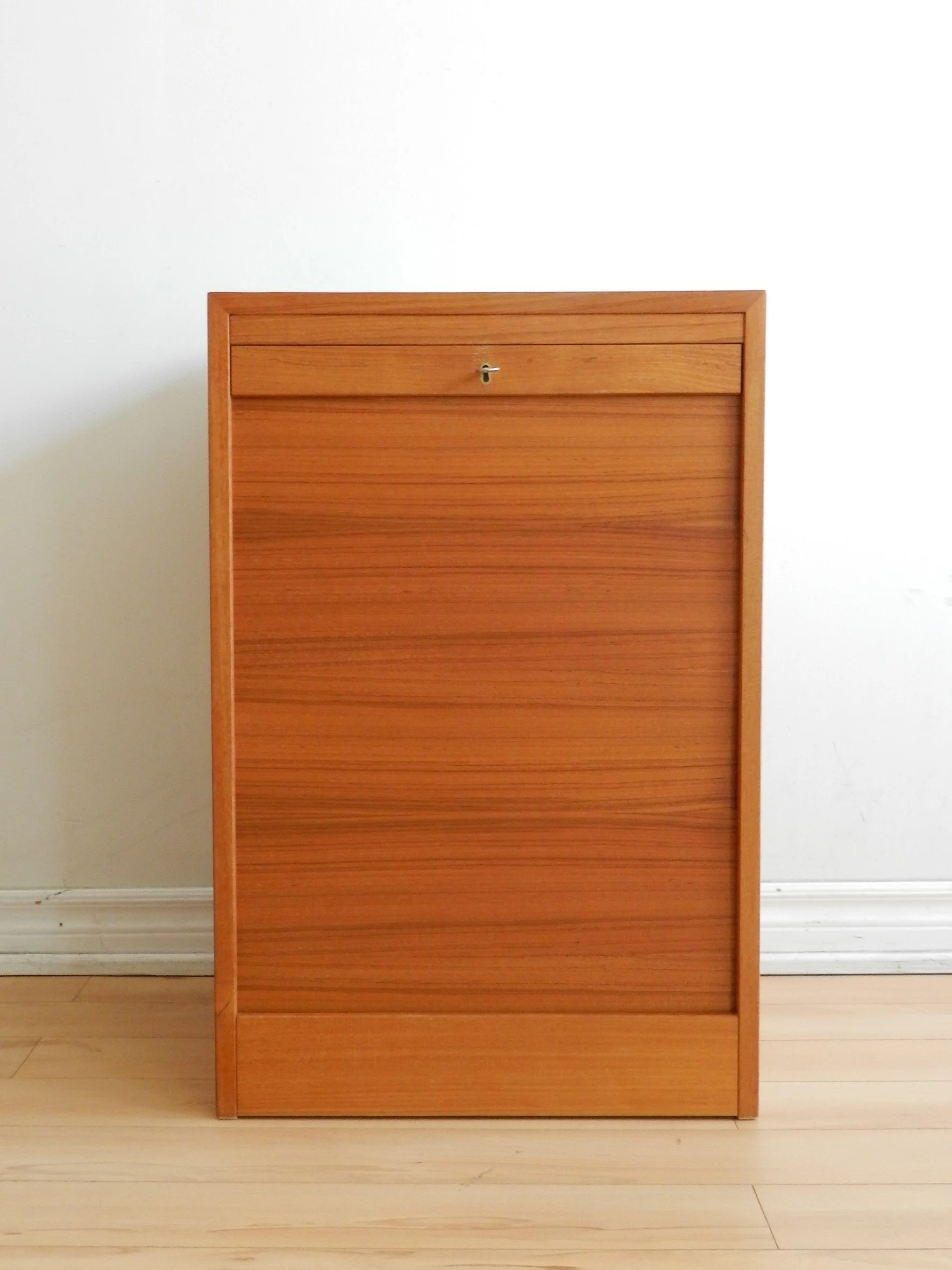 Danish Teak Tambour Door File Cabinet | Cabinets Matttroy