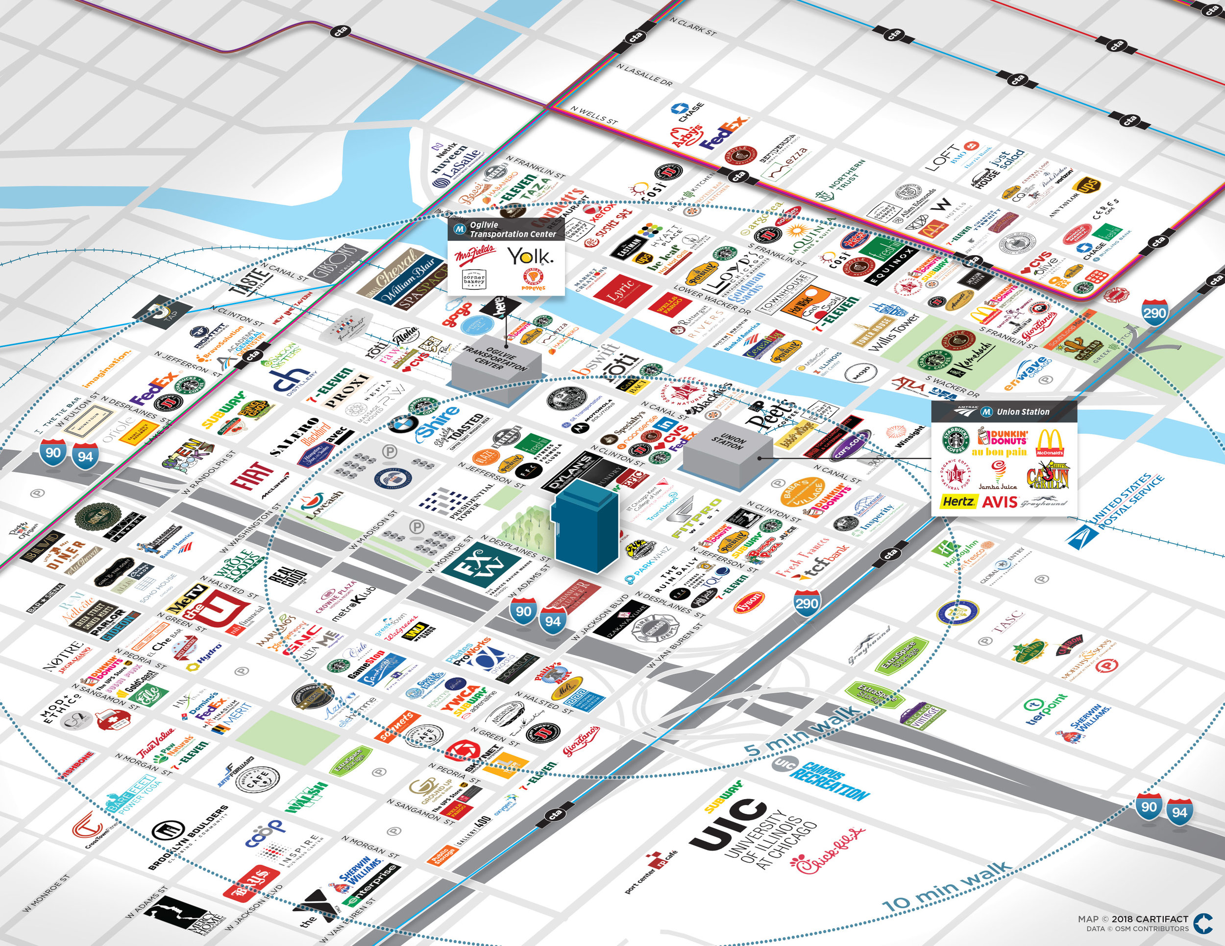 Location & Features — 625 West Adams