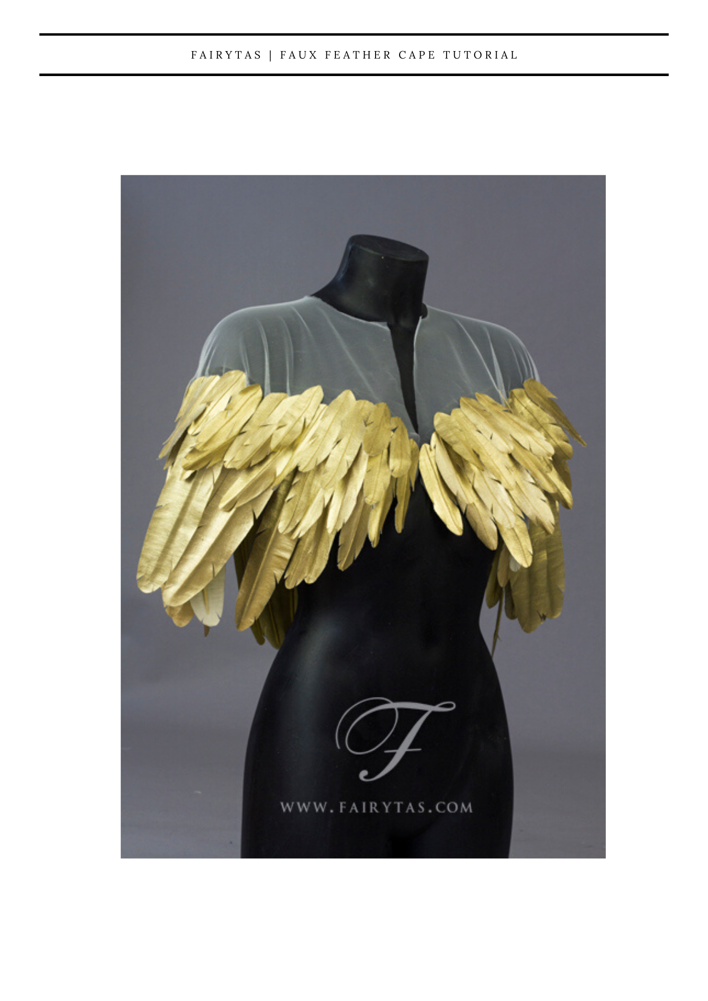 Fairytas — Faux Feather Cape Tutorial