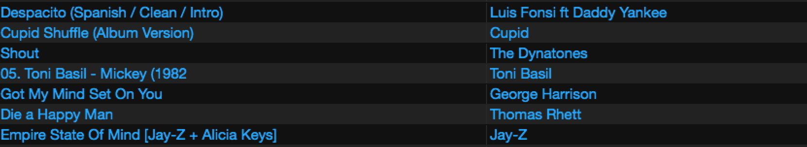 SET LISTS — Alex Edge & Co.