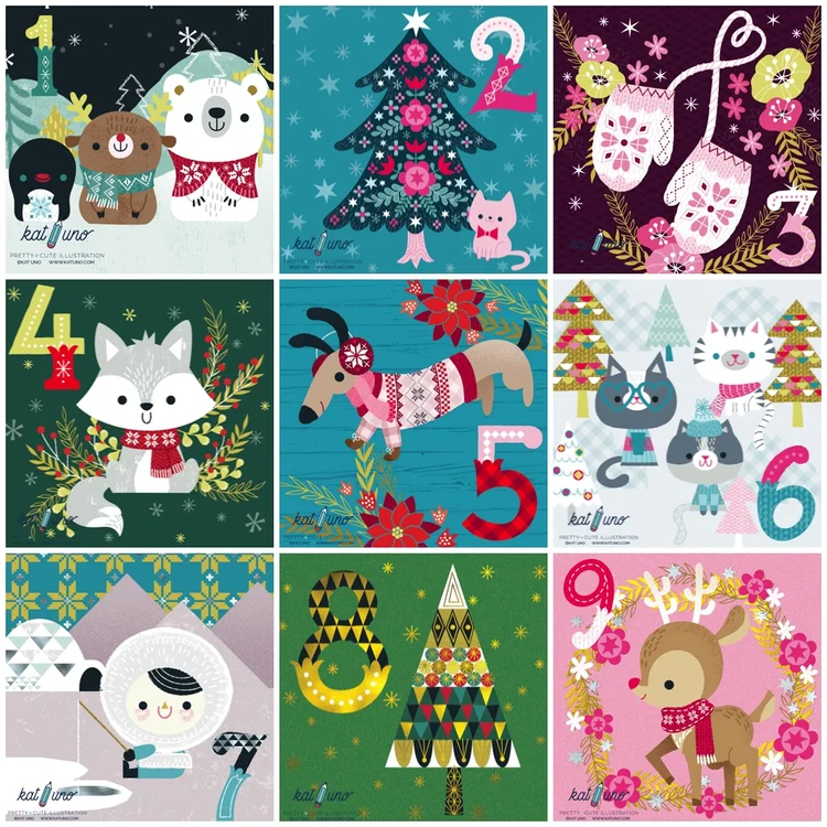 Holiday Advent Project - Day 9 — Kat Uno Illustration and Design