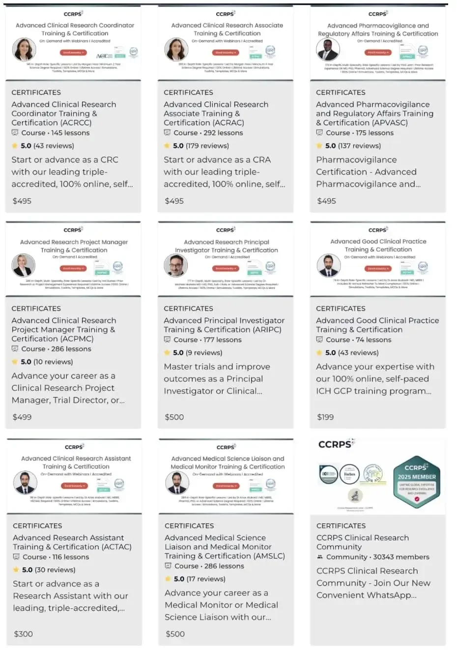 Clinical Research Certification & Training Courses | CCRPS