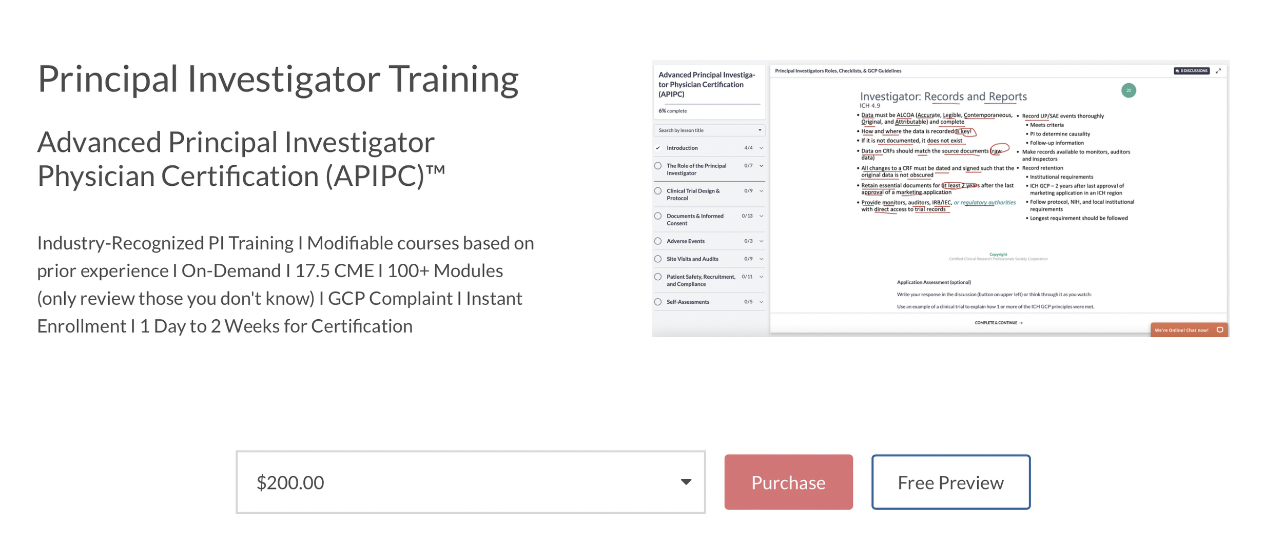 PI Training - CCRPS Clinical Research