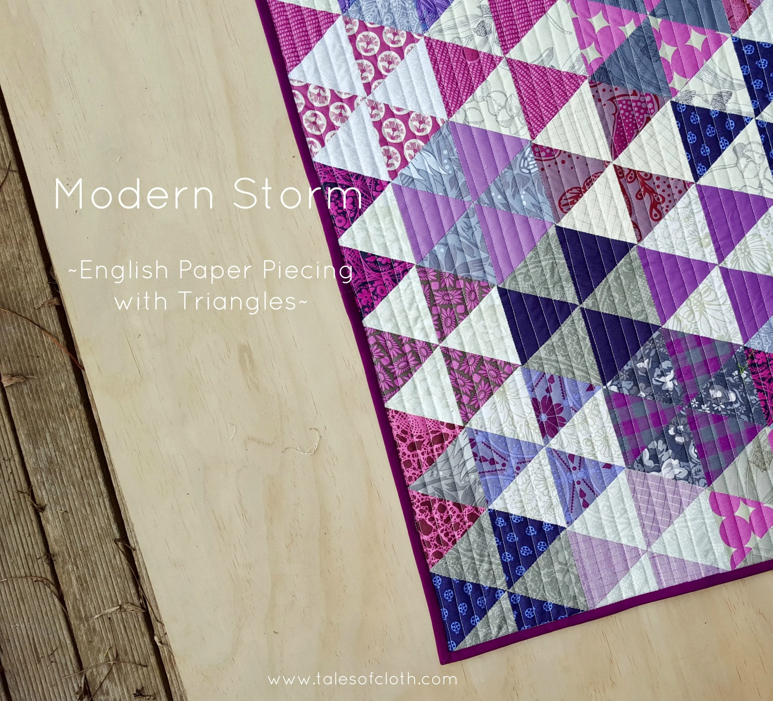 Modern Storm - A Mini Triangle Quilt — Tales of Cloth | English Paper ...