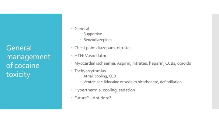 Cocaine Toxicity — learnED