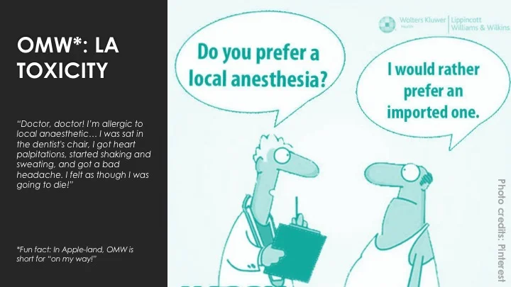 Local Anaesthetic Toxicity — learnED