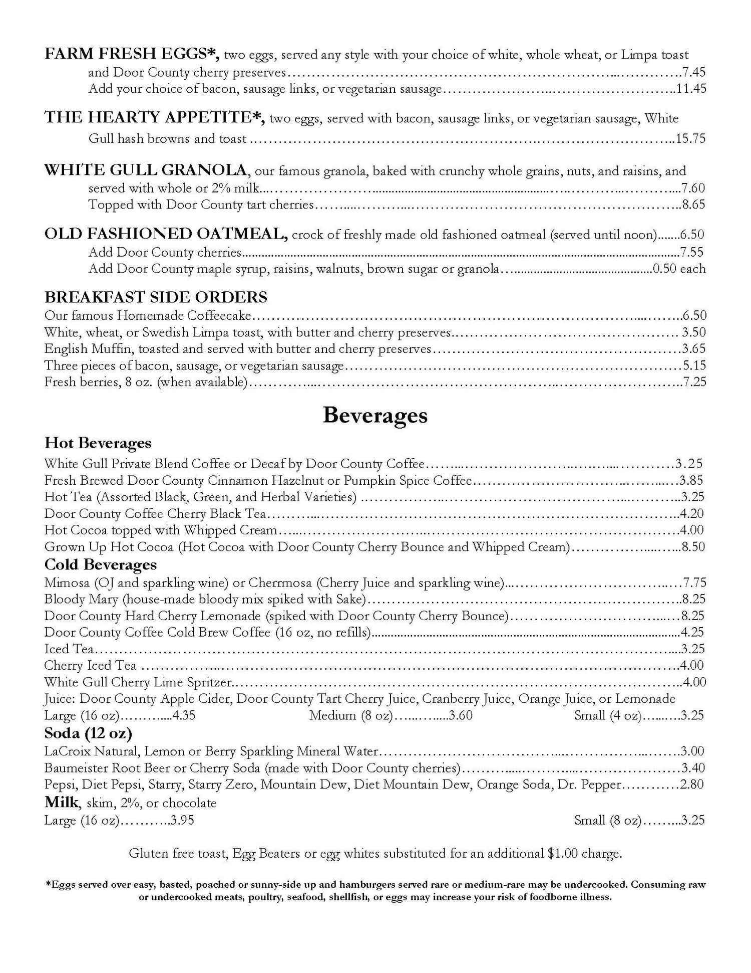 The White Gull Inn | Door County, WI | Cherry Stuffed French Toast and ...