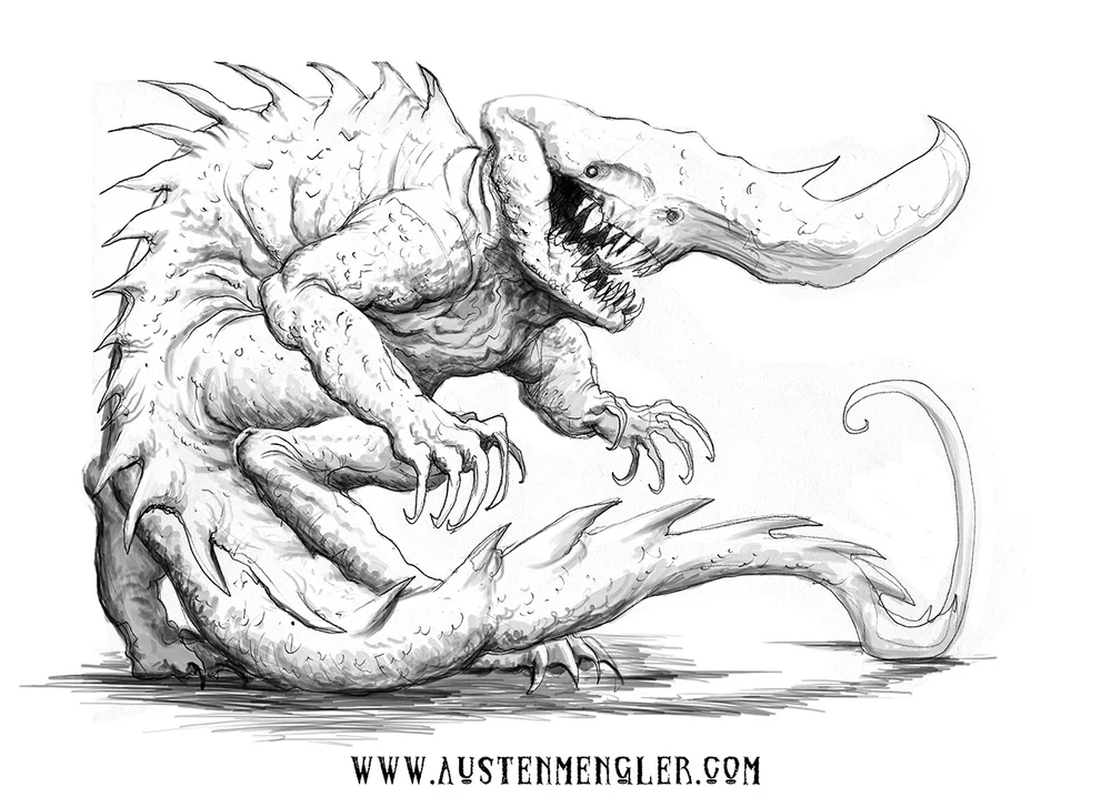 Evil Monster Drawings In Pencil