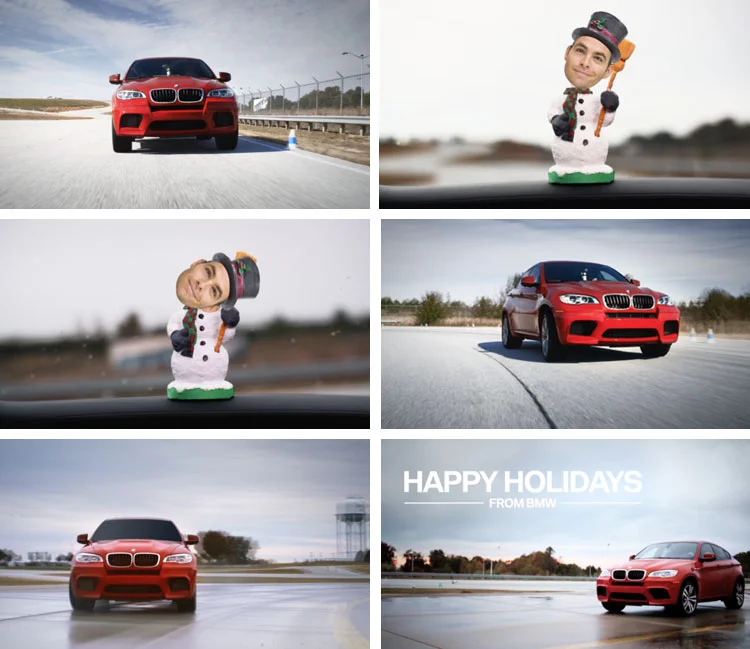 Bmw Christmas Holiday Card Cute