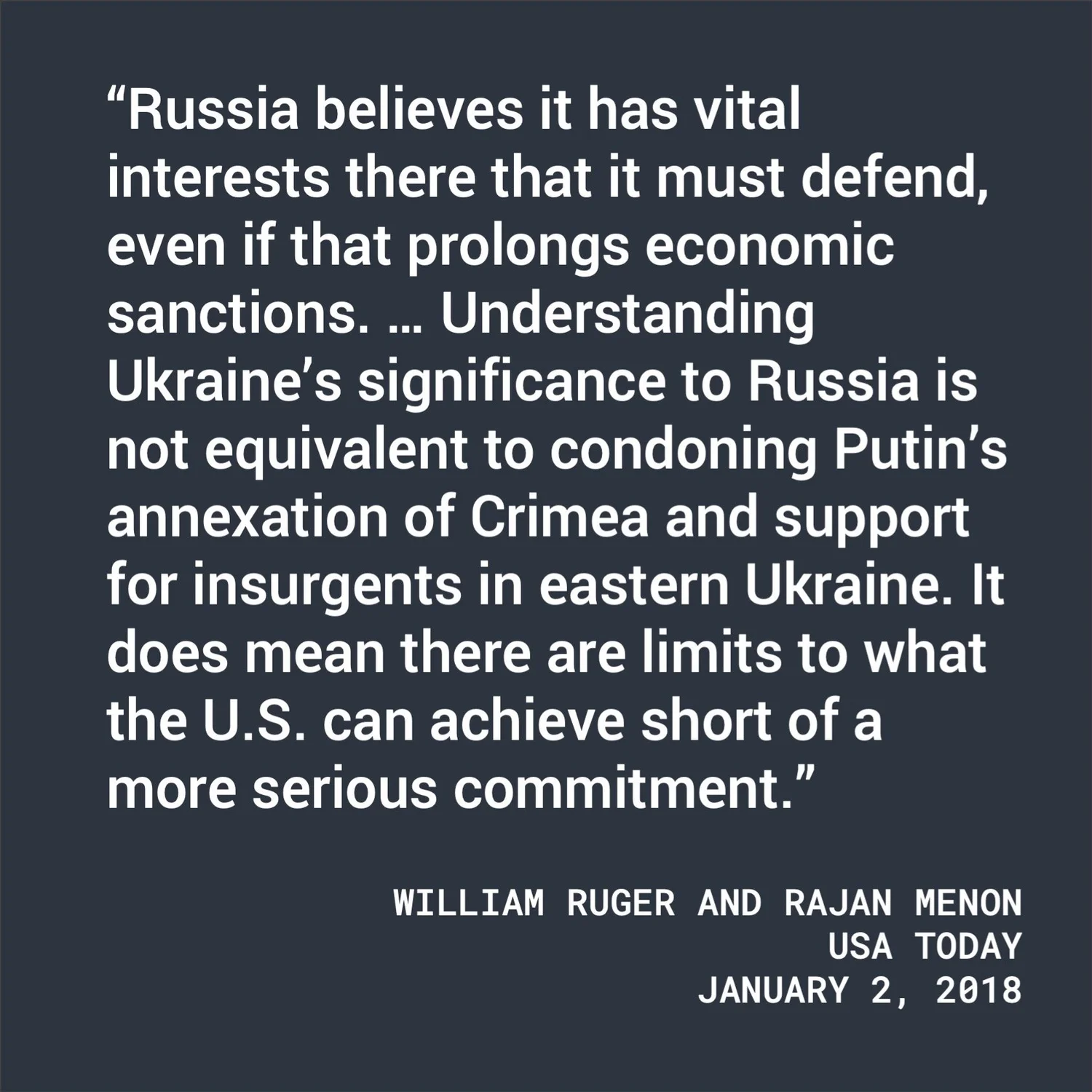 William Ruger — Defense Priorities