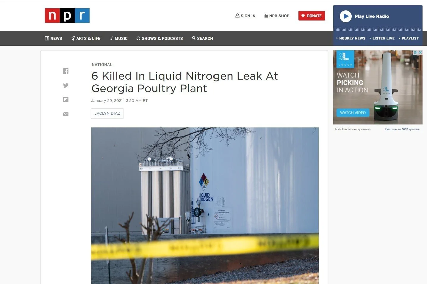 Liquid Nitrogen Accident