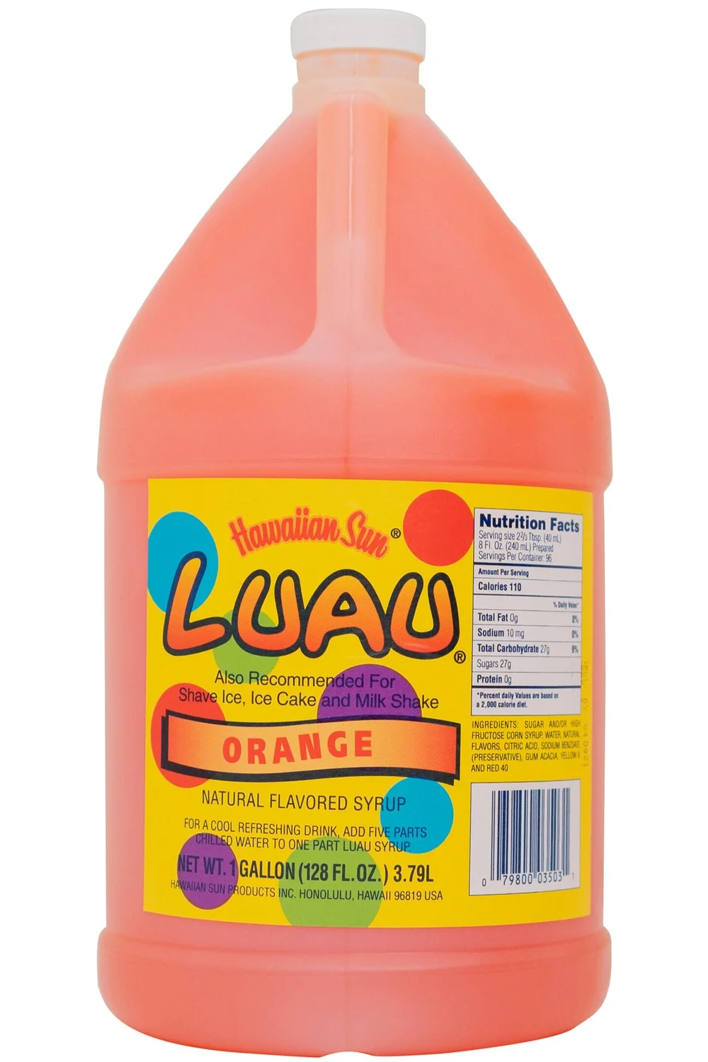 Hawaiian Sun - Orange Flavored Syrup