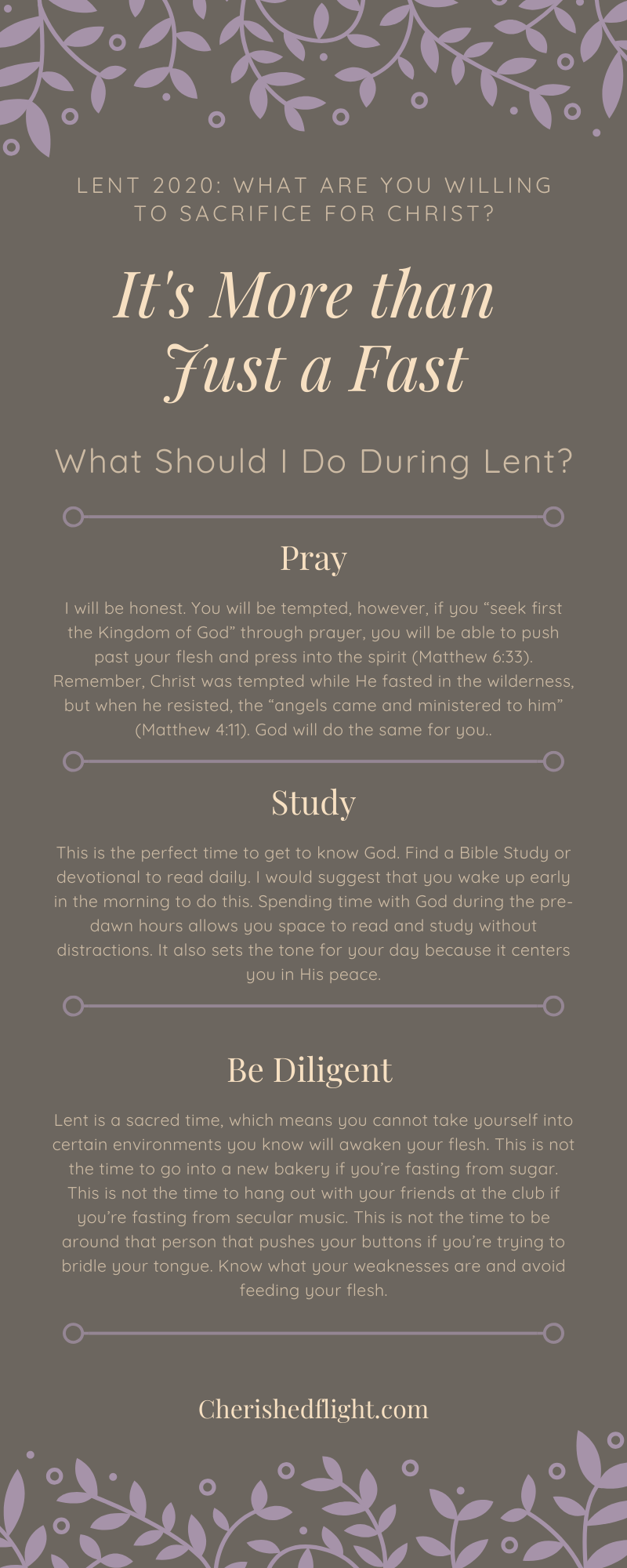 Lent 2020: What to Focus on During Lent — Cherishedflight