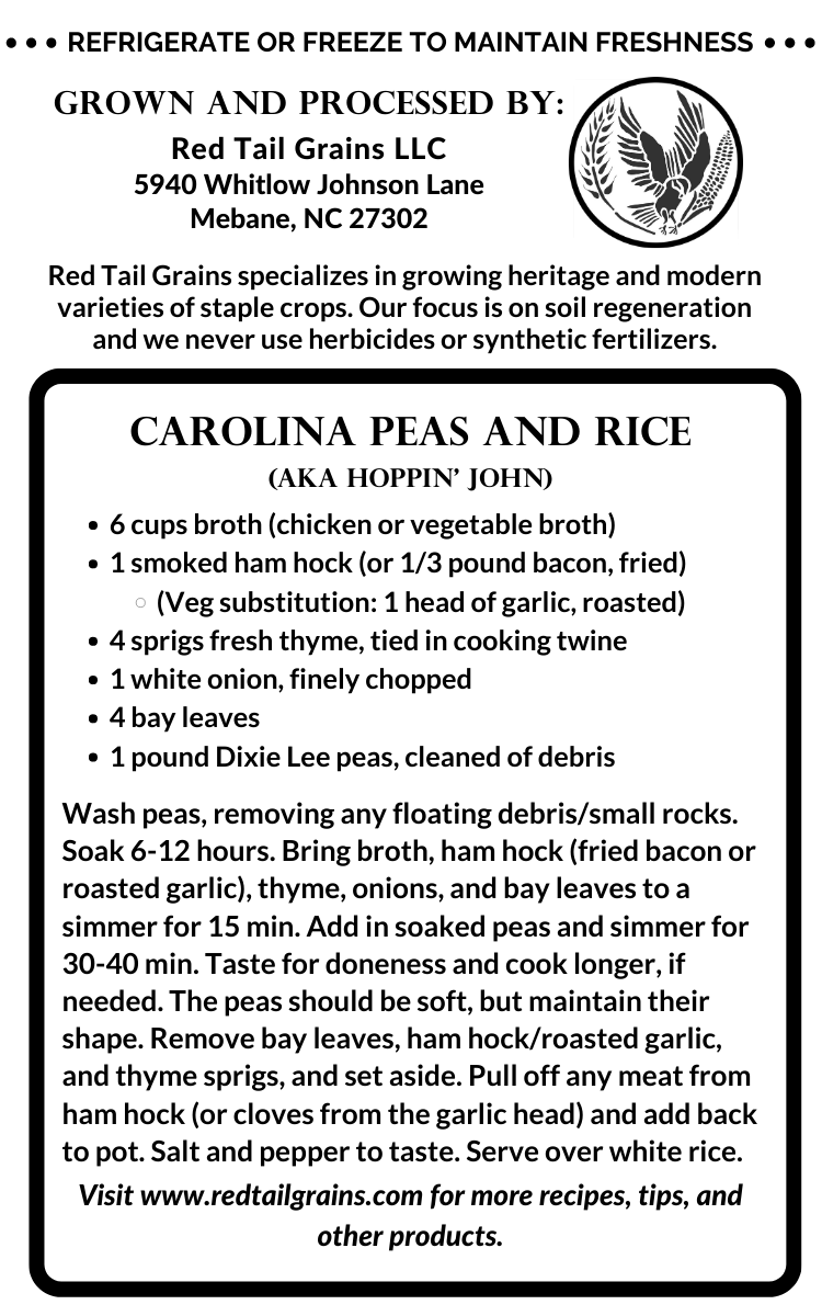 Crowder Peas — Red Tail Grains