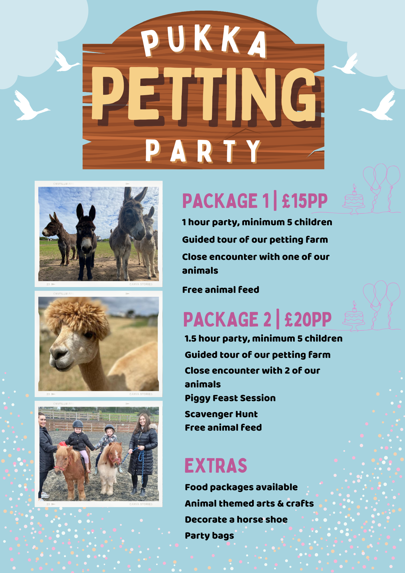 Parties - Charnwood Forest Alpacas