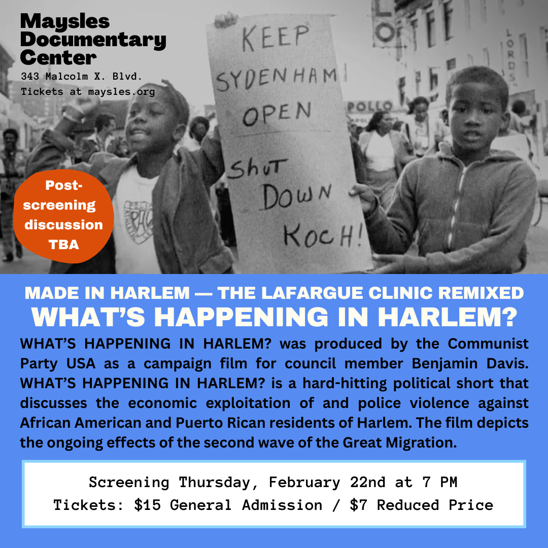 MADE IN HARLEM – THE LAFARGUE CLINIC REMIXED: WHAT'S HAPPENING IN ...